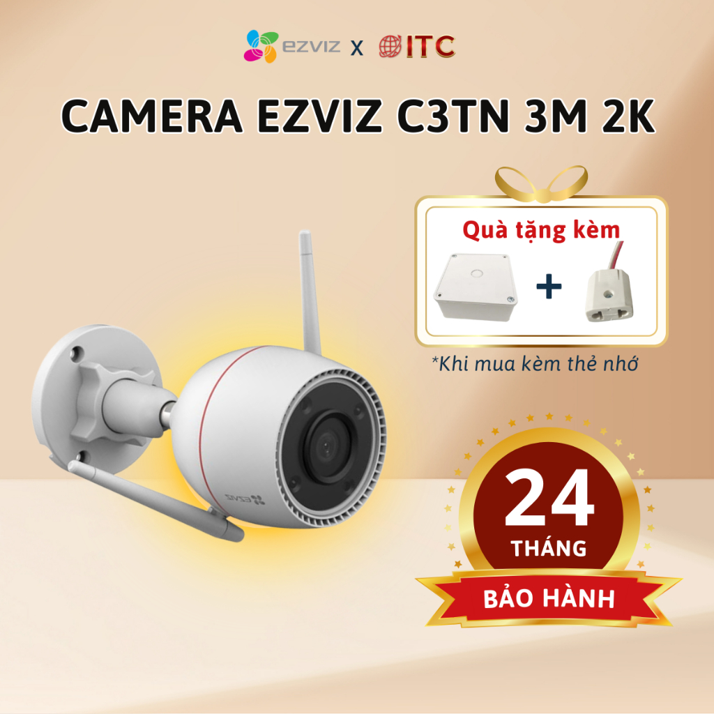 camera wifi ezviz C3TN out pro 3M 2k Quad HD ban đêm có màu báo động ...