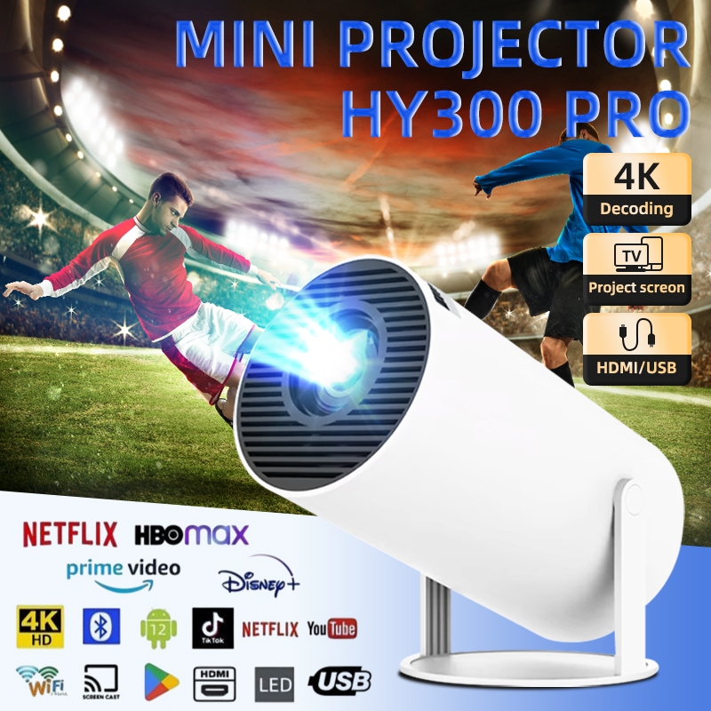 Máy chiếu mini HY300 Pro Full HD 4K, Hệ điều hành Android/IOS, HDMI ...