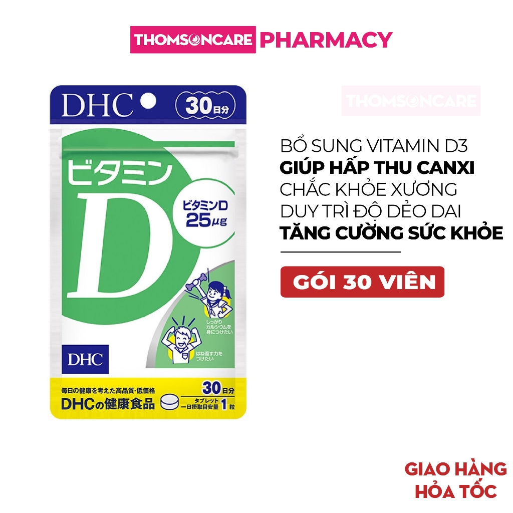 Viên uống bổ sung Vitamin D3 DHC Vitamin D Nhật Bản- Giúp bổ sung Vitamin D3, tăng sự hấp thụ ...