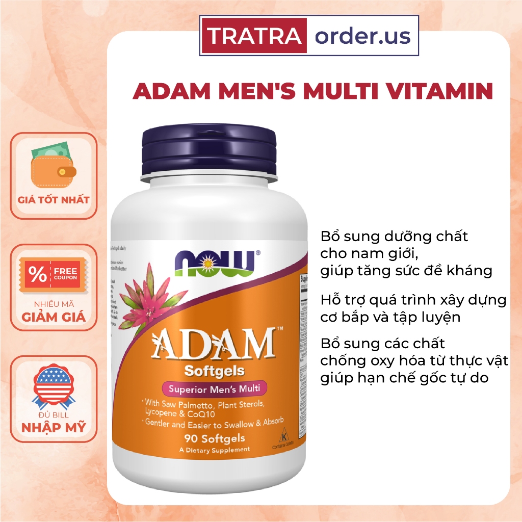 NOW Adam Men's Superior Multi - Vitamin Tổng Hợp Cho Nam [Nhập Mỹ ...