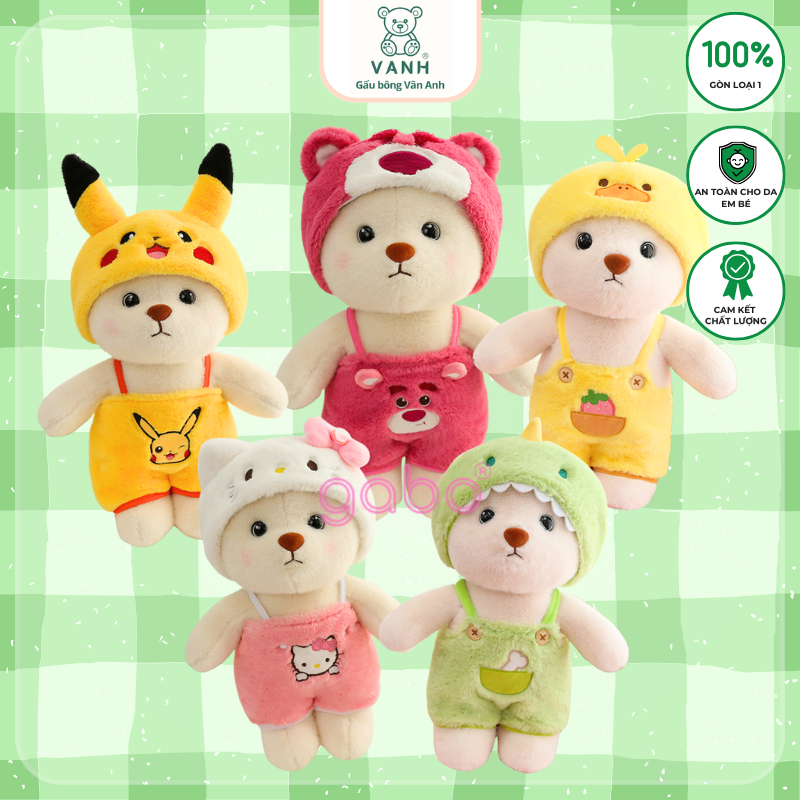 Gấu Bông Lena Cosplay Gấu Dâu, stick, kitty, pikachu Hàng Teddy Lena 8 ...