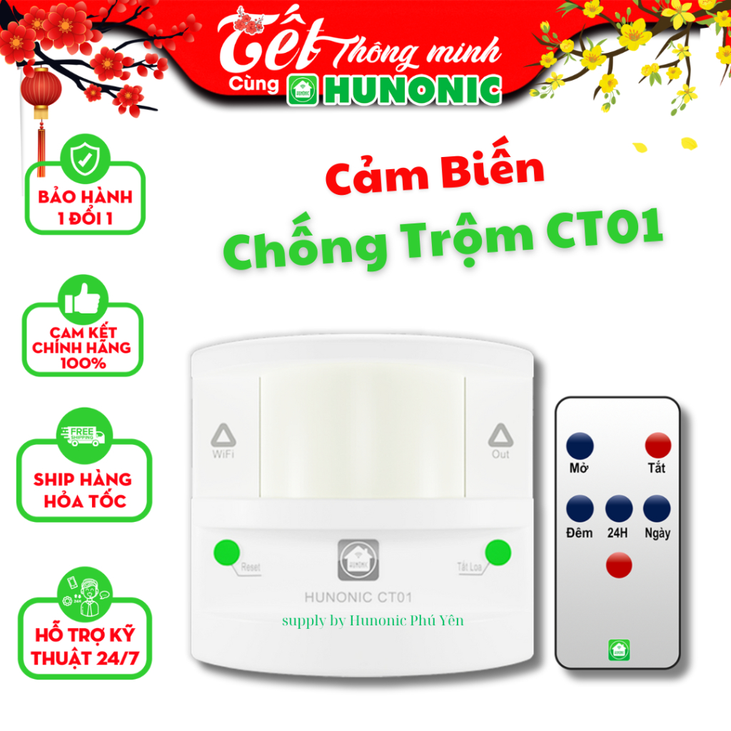 Cảm Biến Báo Trộm, Báo Khách CT01 chính hãng Hunonic | Shopee Việt Nam