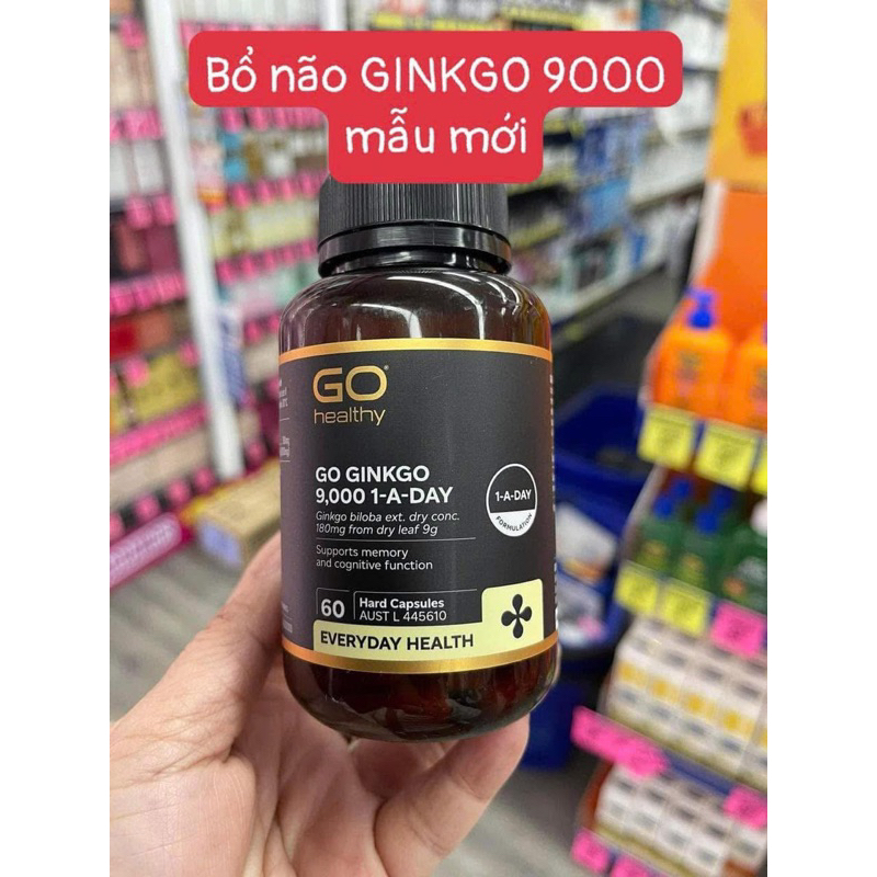 [Mẫu mới] Bổ não hàm lượng cao Go Ginkgo 9000 60 Vege Capsules, hàng Úc đi air | Shopee Việt Nam