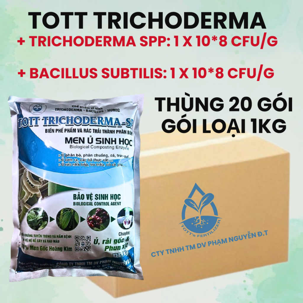 Men vi sinh NẤM trichoderma - Nấm Đối Kháng Trichoderma- Dùng ủ phân và xử lý đất trước khi ...
