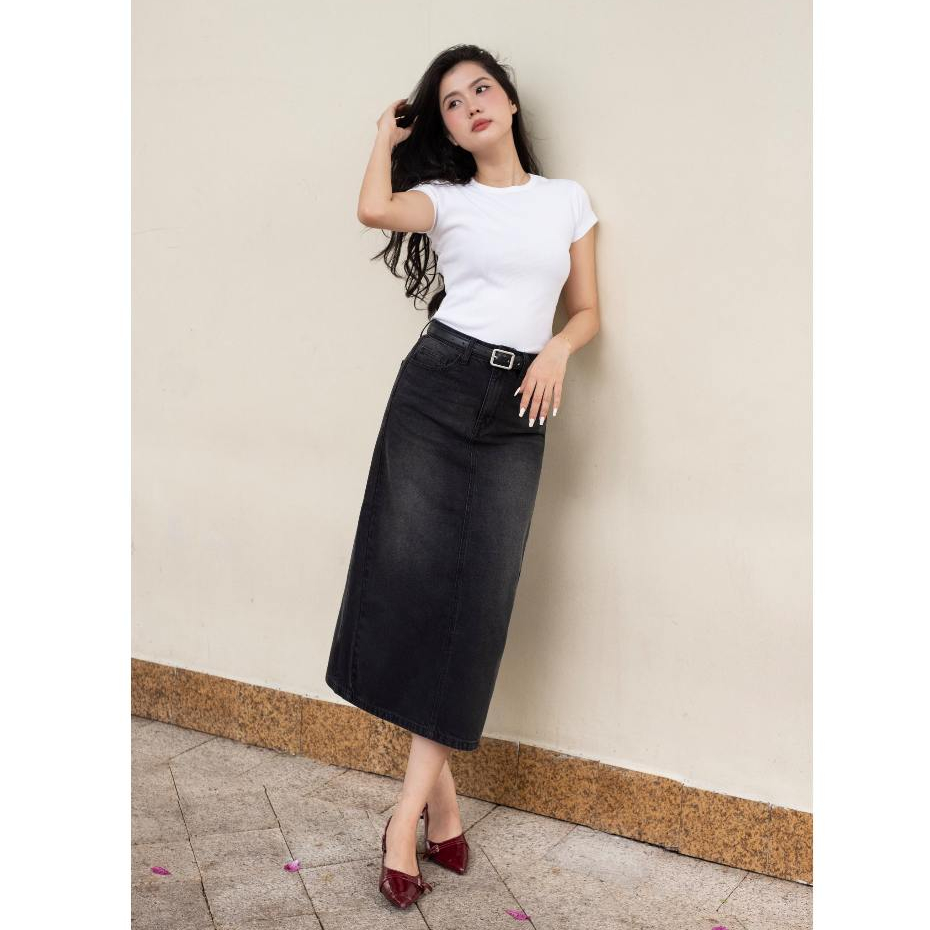 HASHTAGEM - Chân Váy Jean Nữ SKIRT.07 Modern Denim Dark Grey Dáng Suông ...