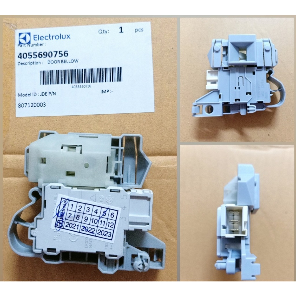 Công tắc khóa cửa máy giặt Electrolux EWF 10843, 10844, 10744, 12843 ...