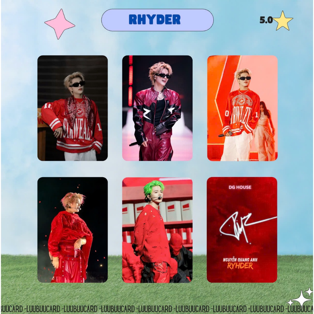 [UNOFF] Card bo góc RHYDER - BẢN ĐỎ - Card Bo Góc Unofficial - Cán nhám ...