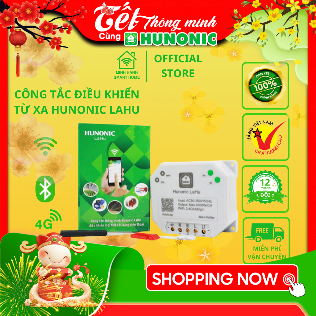 Công Tắc Điều Khiển Từ Xa Bằng Wifi Trên Điện Thoại HUNONIC LAHU - Hàng ...