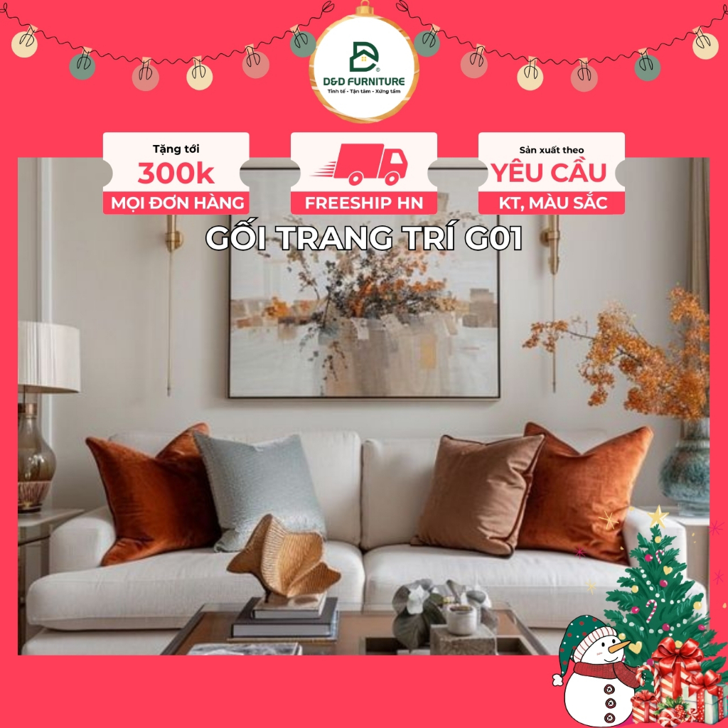 Gối Sofa, Gối Tựa Lưng DD-G01 Sofa Bọc Vải Da/Nỉ Theo Yêu Cầu Kích ...