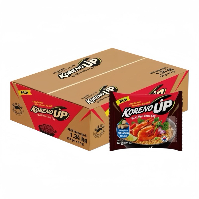 Mi KORENO UP Vị Tôm Chua Cay 67g | Shopee Việt Nam