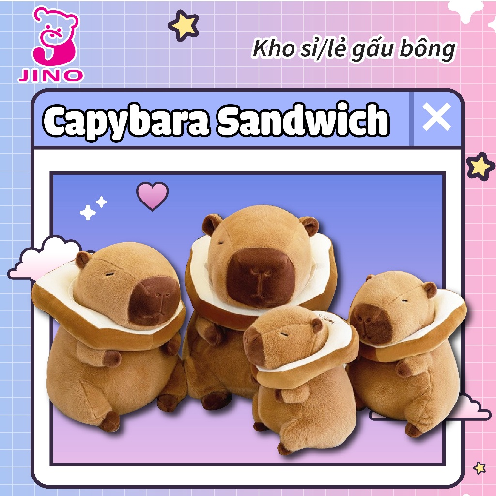 Gấu bông capybara bánh mì sandwich cao cấp đáng yêu cho bé | Shopee ...