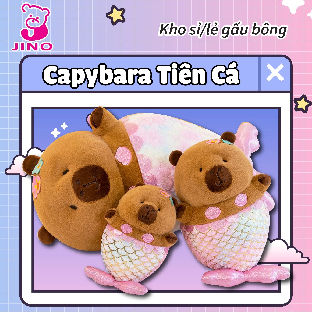 [Giá hủy diệt] Gấu bông capybara tiên cá nàng tiên cá capybara mềm mịn ...