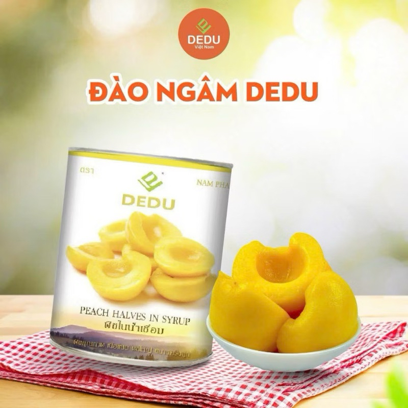 Đào ngâm Dedu hộp 820g | Shopee Việt Nam