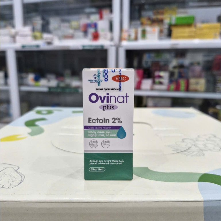 Nhỏ mũi OVINAT Plus Ectoin 2% giúp giảm sổ mũi,hắt hơi,an toàn cho trẻ từ 3 tháng tuổi và phụ nữ ...