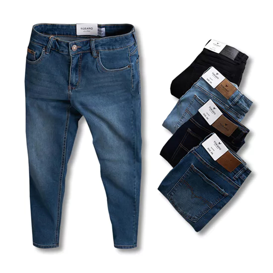 Quần Jeans nam TORANO dáng basic Slim Co Giãn Tốt, Không Bai Xù, Bền Màu, Phom Trẻ Trung EABJ012 ...
