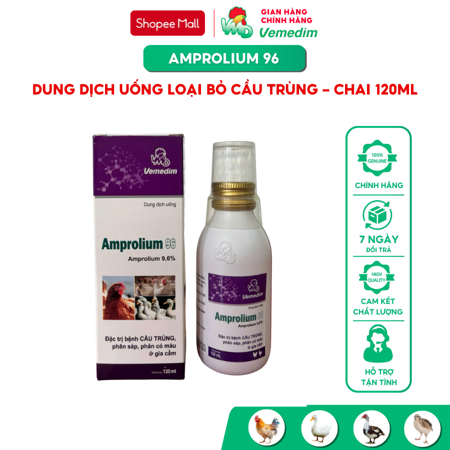 Vemedim Amprolium dung dịch uống dùng cho gà vịt bê nghé hết cầu trùng ...