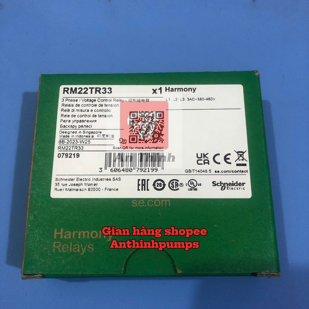 Schneider RM22TR33 Hàng Mới 100% sản xuất 2023 / 2024 Rờ le bảo vệ thấp ...