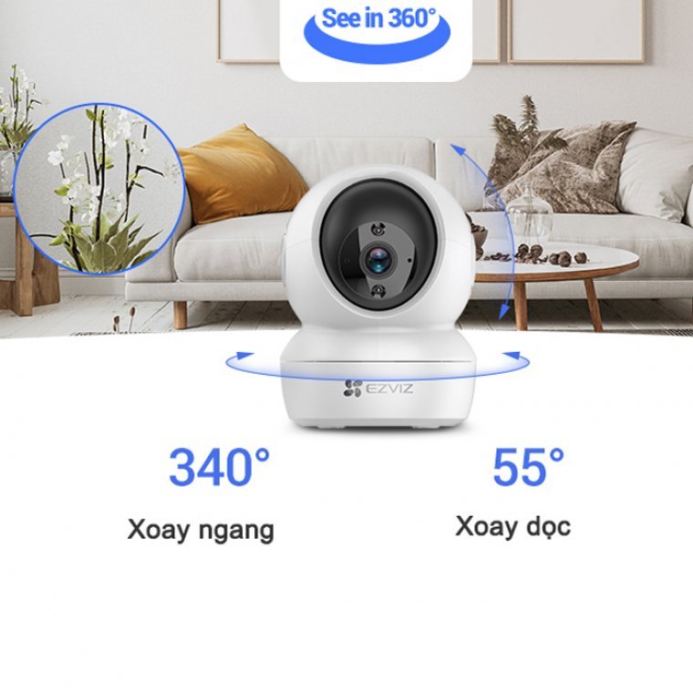 CHÍNH HÃNG Camera Ezivz Xoay 360 Trong Nhà C6N Pro 2K (3.0MP) TẶNG CHÂN ĐẾ | Shopee Việt Nam