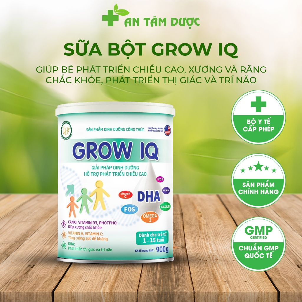 Sữa Bột GROW IQ Hỗ Trợ Phát Triển Chiều Cao, Tăng Cường Trí Não, Giúp ...