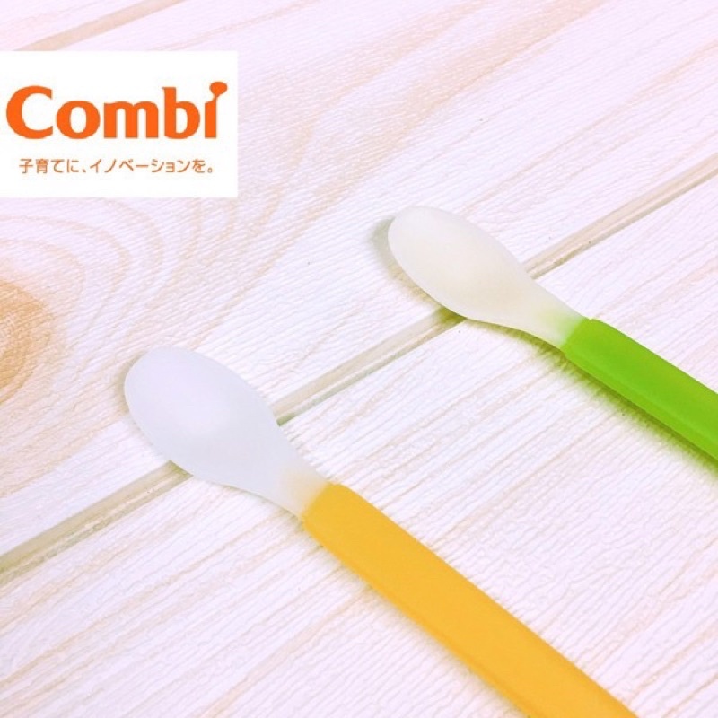 Thìa ăn dặm silicon Combi cho bé, muỗng ăn dặm silicone chịu nhiệt cao cấp - Monnie Kids ...