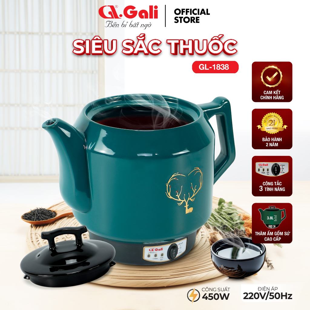 [CHÍNH HÃNG] Siêu Sắc Thuốc 3.3L - 4L Gali GL-1800 GL-1801 GL-1821 GL ...