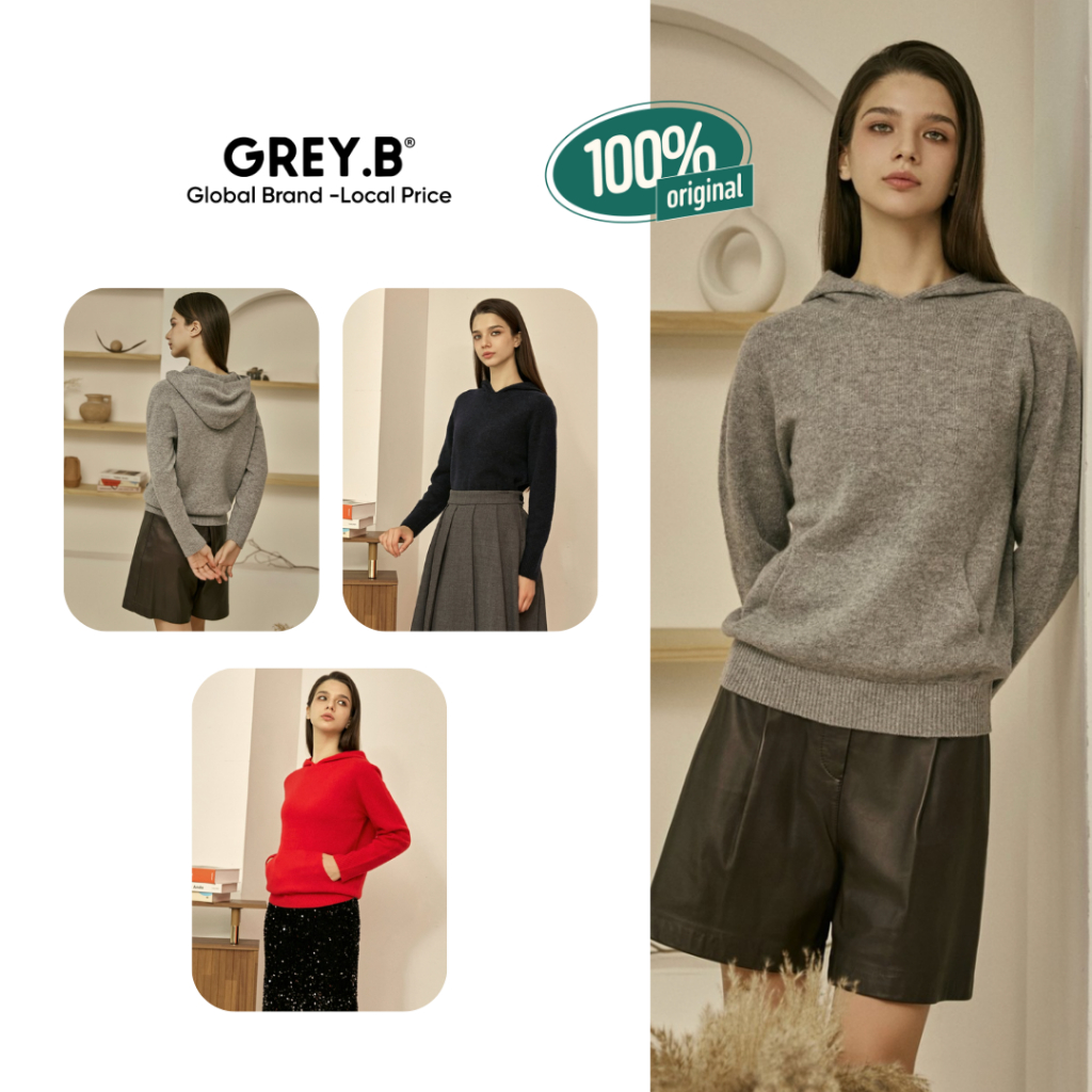 Áo Len Có Mũ Stefanel Knit Holgarment Hoodie GREYB | Shopee Việt Nam