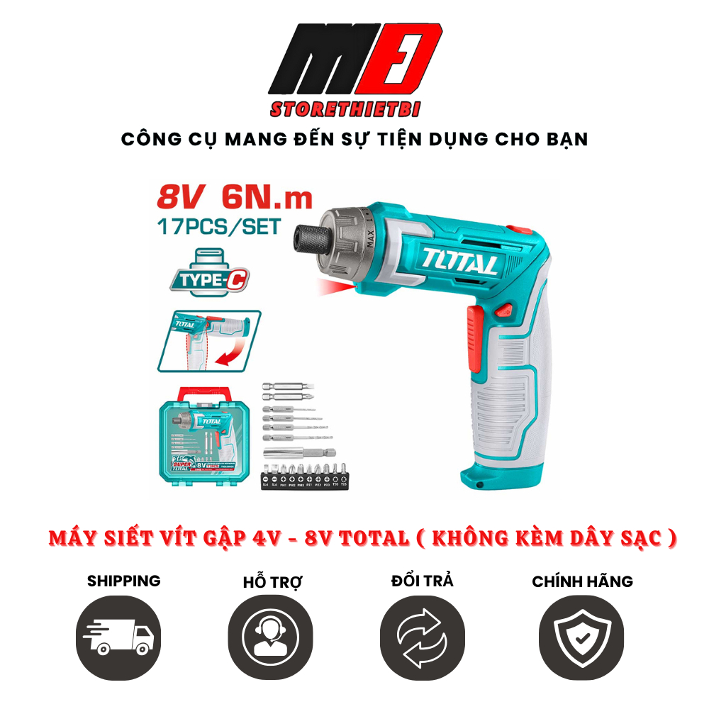 Máy Siết Vít Gập Dùng Pin 4-8V TOTAL TSDLI0802 Sản Phẩm Không Kèm Sạc ...