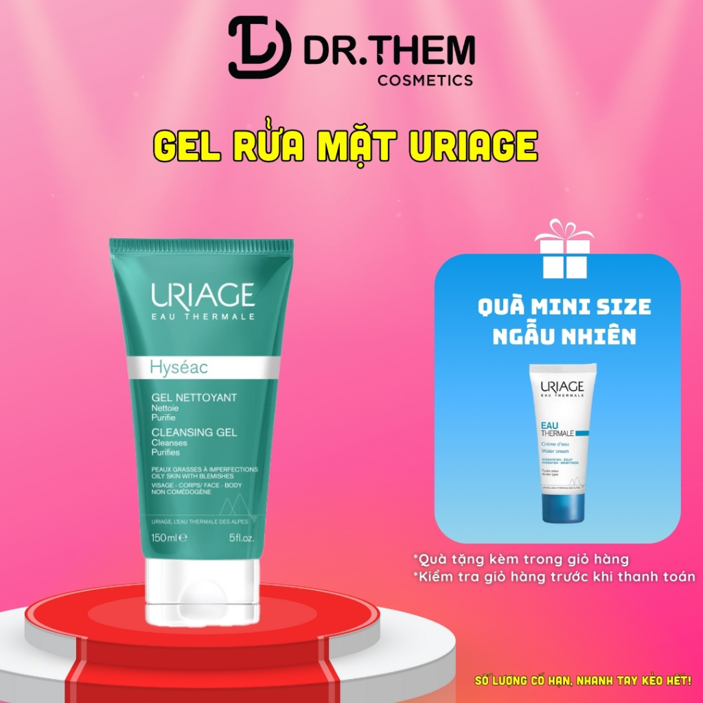 Sữa Rửa Mặt Cho Da Dầu, Mụn URIAGE HYSÉAC GEL NETTOYANT 50ml/150ml- Dr ...