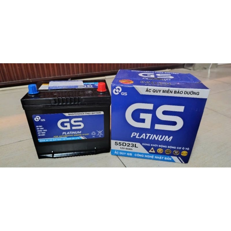 Ắc quy GS 12V 60AH 55D23L | Shopee Việt Nam