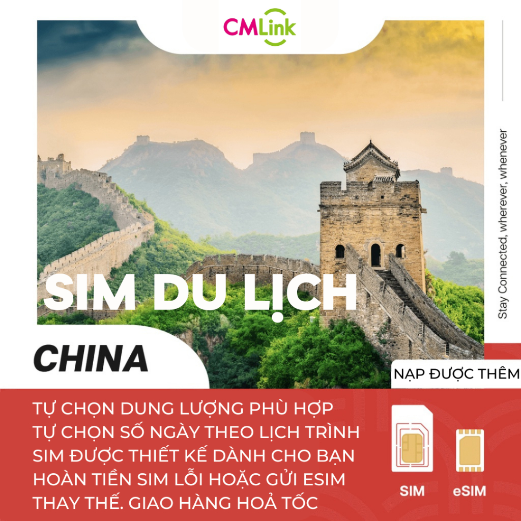 [GIẢM 20% CHO SIM THỨ 2] Sim du lịch Trung Quốc tốc độ cao Chính hãng ...