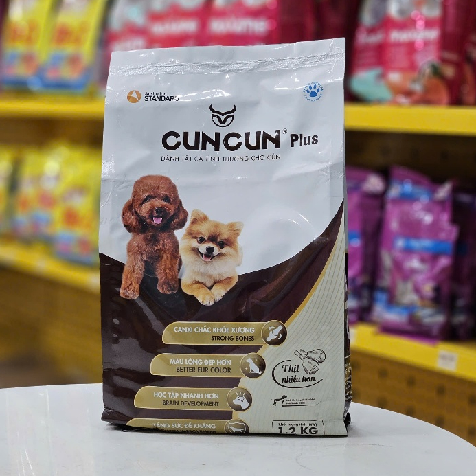 Thức ăn hạt Cun Cun Plus cho chó giống nhỏ túi 1,2kg, Thức ăn cho chó ...