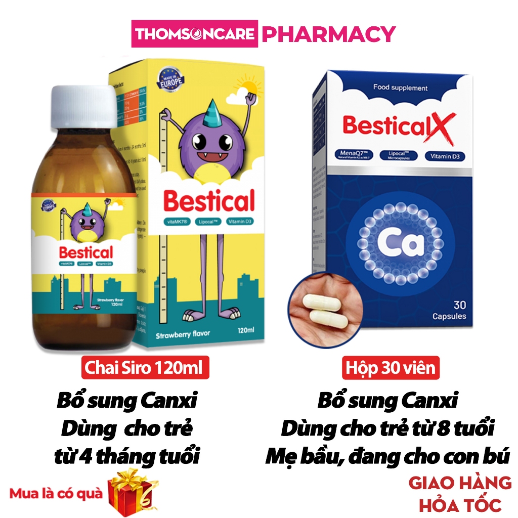 Canxi Bestical cho bé Chai 120ml chính hãng - Bổ sung canxi, vitamin ...