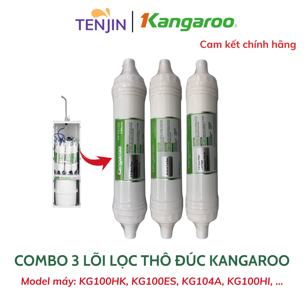 Combo Lõi Lọc Nước 123 HK Kangaroo Đúc Dùng Cho Model KG100HK, KA10A4 ...