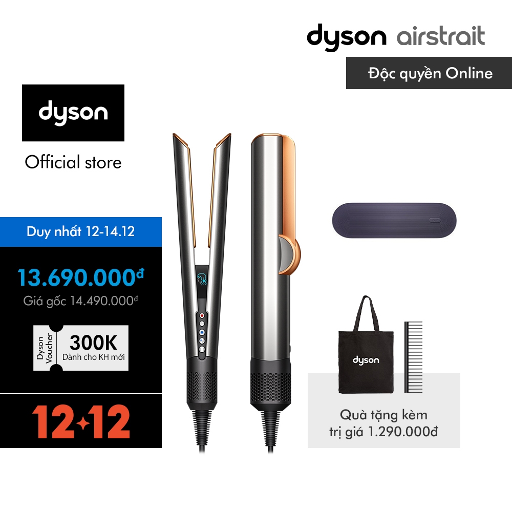 [9.12 DYSON BRAND DAY] Máy sấy duỗi tóc Dyson Airstrait ™ HT01 (Xám và ...