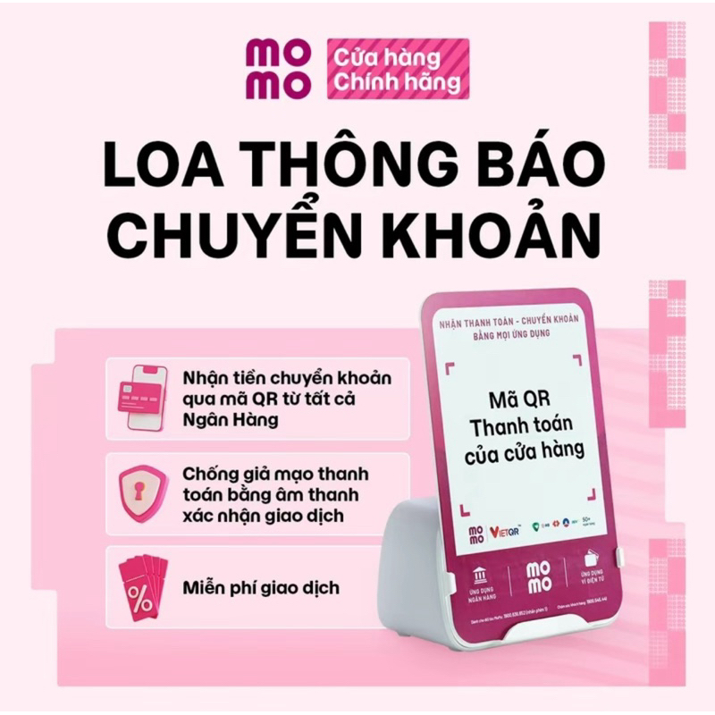 Loa thông báo chuyển khoản MoMo tiền về thẳng ngân hàng, hỗ trợ tất cả ...