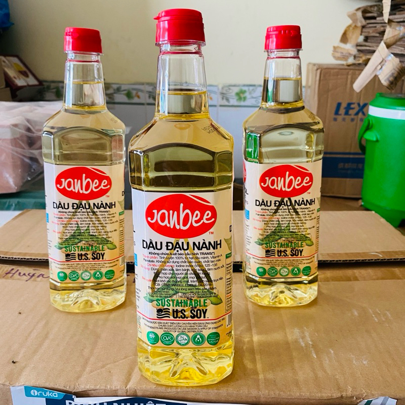 [CHÍNH HÃNG] Dầu Đậu Nành Cao Cấp Janbee Chai 1L | Shopee Việt Nam