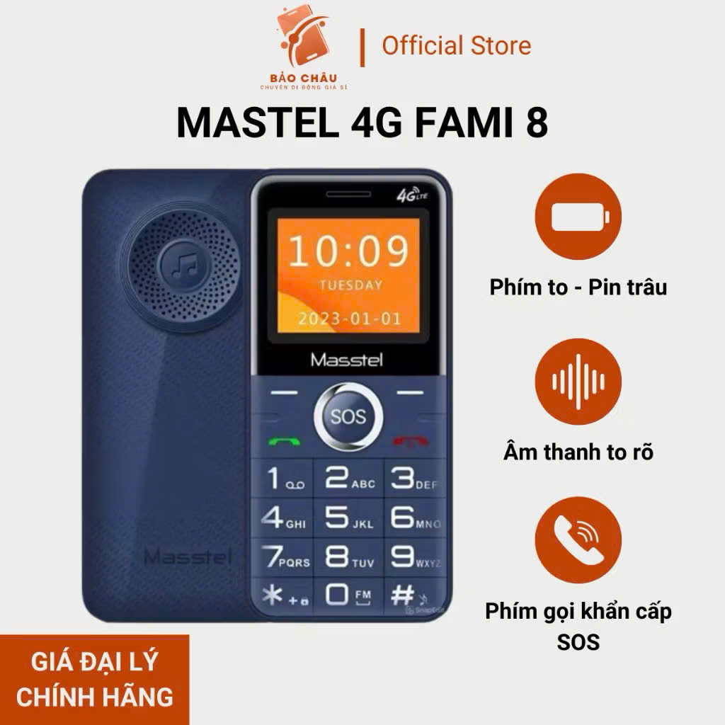 Điện thoại người già - MASSTEL 4G FAMI 8 - Chính Hãng, Xài Bền, Pin ...
