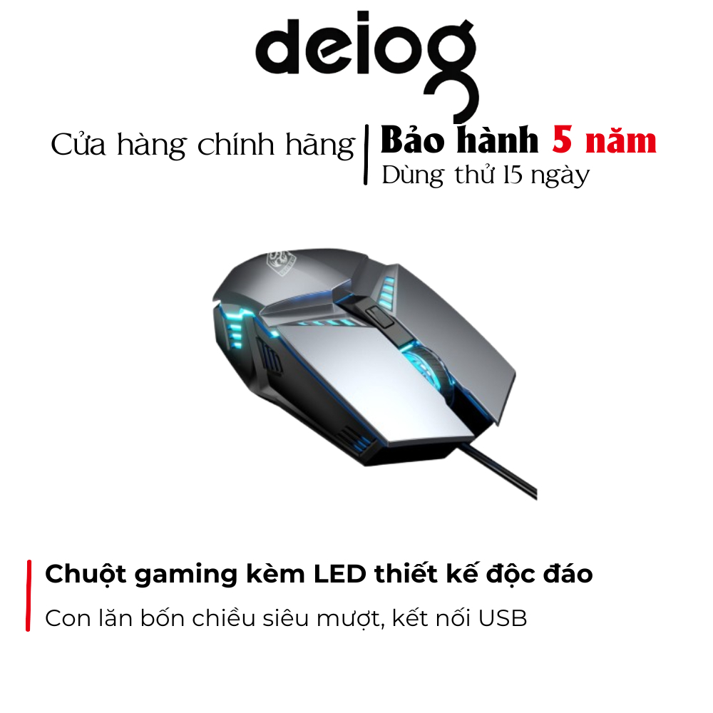 Chuột gaming có dây Laptop máy tính DEIOG A3 tích hợp LED RGB thiết kế lạ mắt chính hãng ...