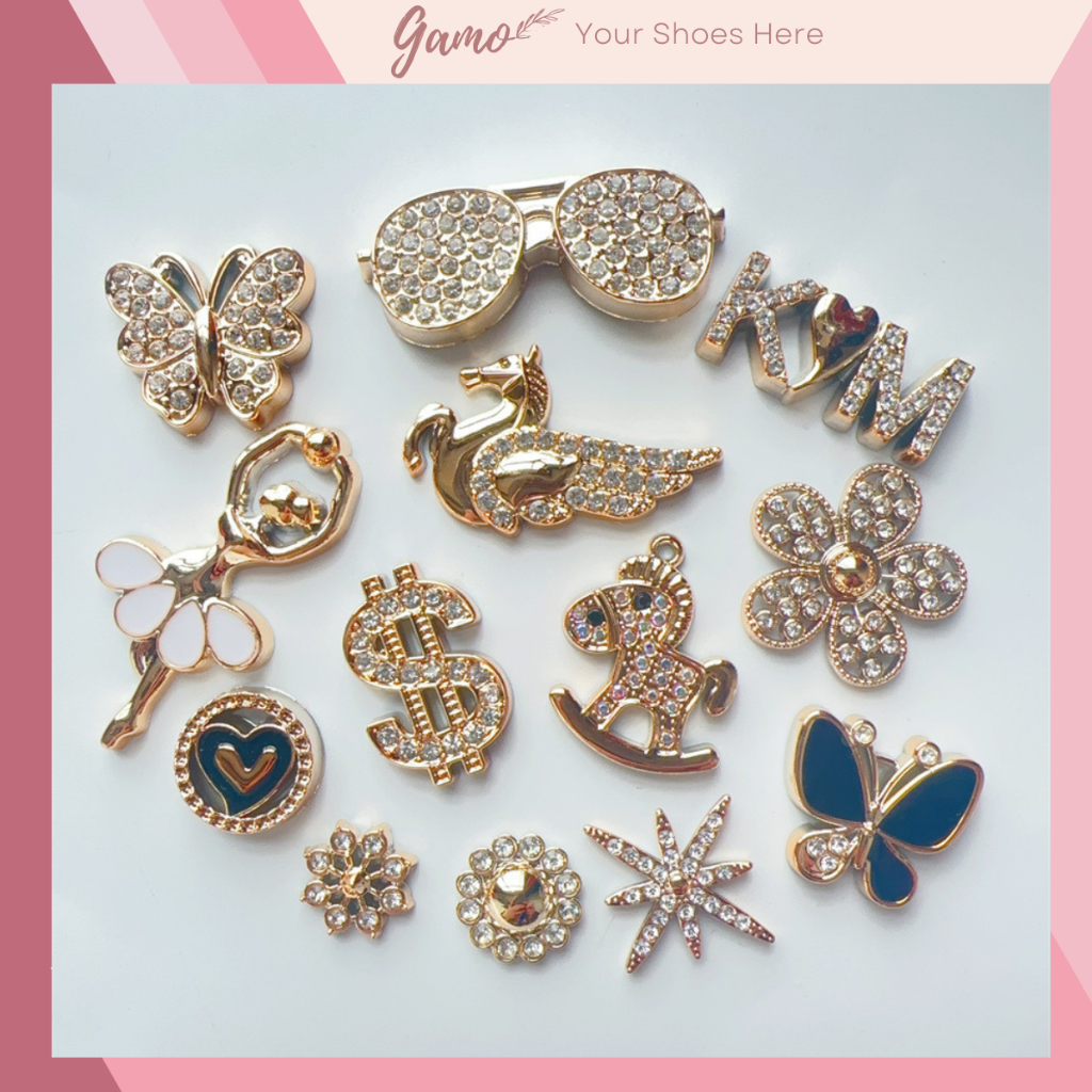 Sticker, Charm 3D chủ đề Thỏ ngọc bán lẻ DIY Gamo gắn Dép Cross, Dép ...