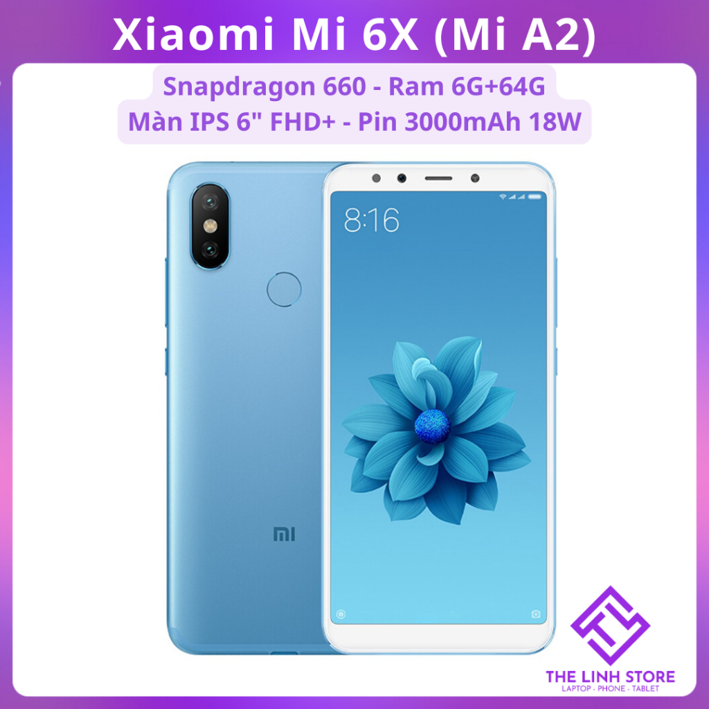 Điện thoại Xiaomi Mi 6X (Mi A2) có tiếng Việt - Snapdragon 660 ram 6G 64G | Shopee Việt Nam