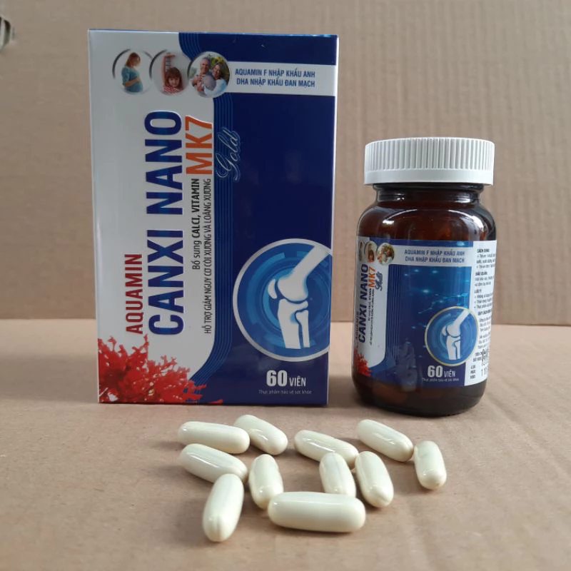 Viên uống AQUAMIN CANXI NANO MK7 GOLD (Hải Linh) - Aquamin F - Giảm nguy cơ loãng xương ,còi ...