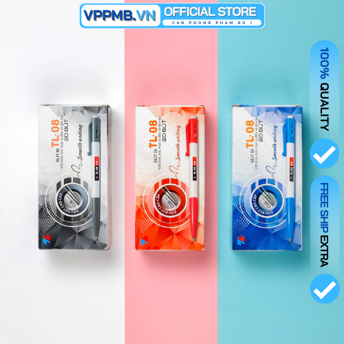 20 Bút bi thiên long TL08 ,viết thiên long nét 0.8mm | Shopee Việt Nam