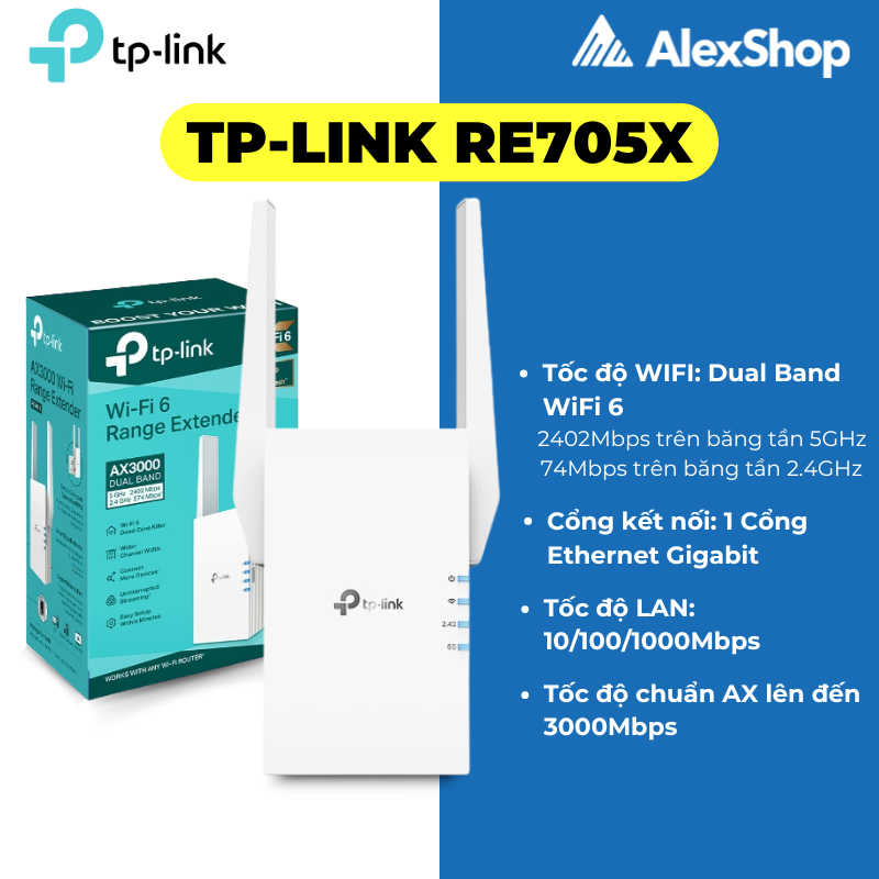[AX3000] Mở Rộng Sóng Wifi TP-Link RE705X / RE505X Wifi 6, Hỗ Trợ Easy ...