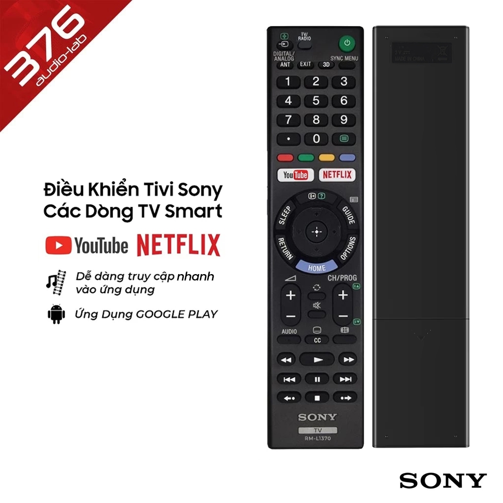 [LOẠI XỊN] REMOTE Điều Khiển TIVI SONY RM-L1370 Cho Smart TV - KHÔNG GIỌNG NÓI | Shopee Việt Nam
