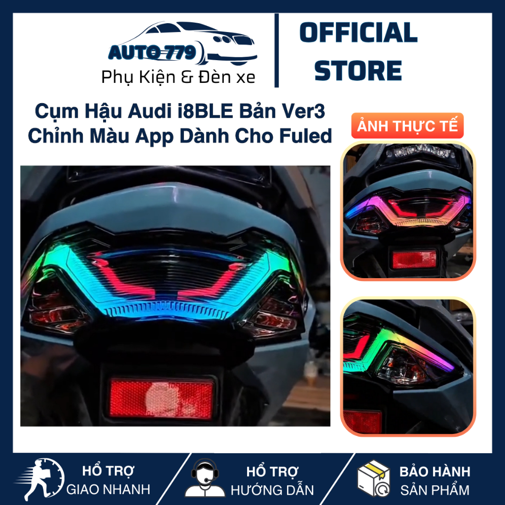 Cụm Hậu Audi i8BLE Bản Ver3 Chỉnh Màu App Dành Cho Future Led Giắc Cắm Trả Theo Xe | Shopee Việt Nam