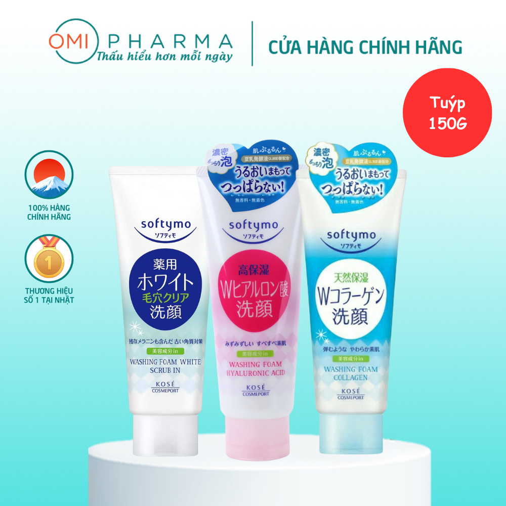 Sữa Rửa Mặt Tạo Bọt Dưỡng Ẩm, Dưỡng Trắng Siêu Mềm Mịn Da Softymo Washing Foam Kose Nhật Bản ...