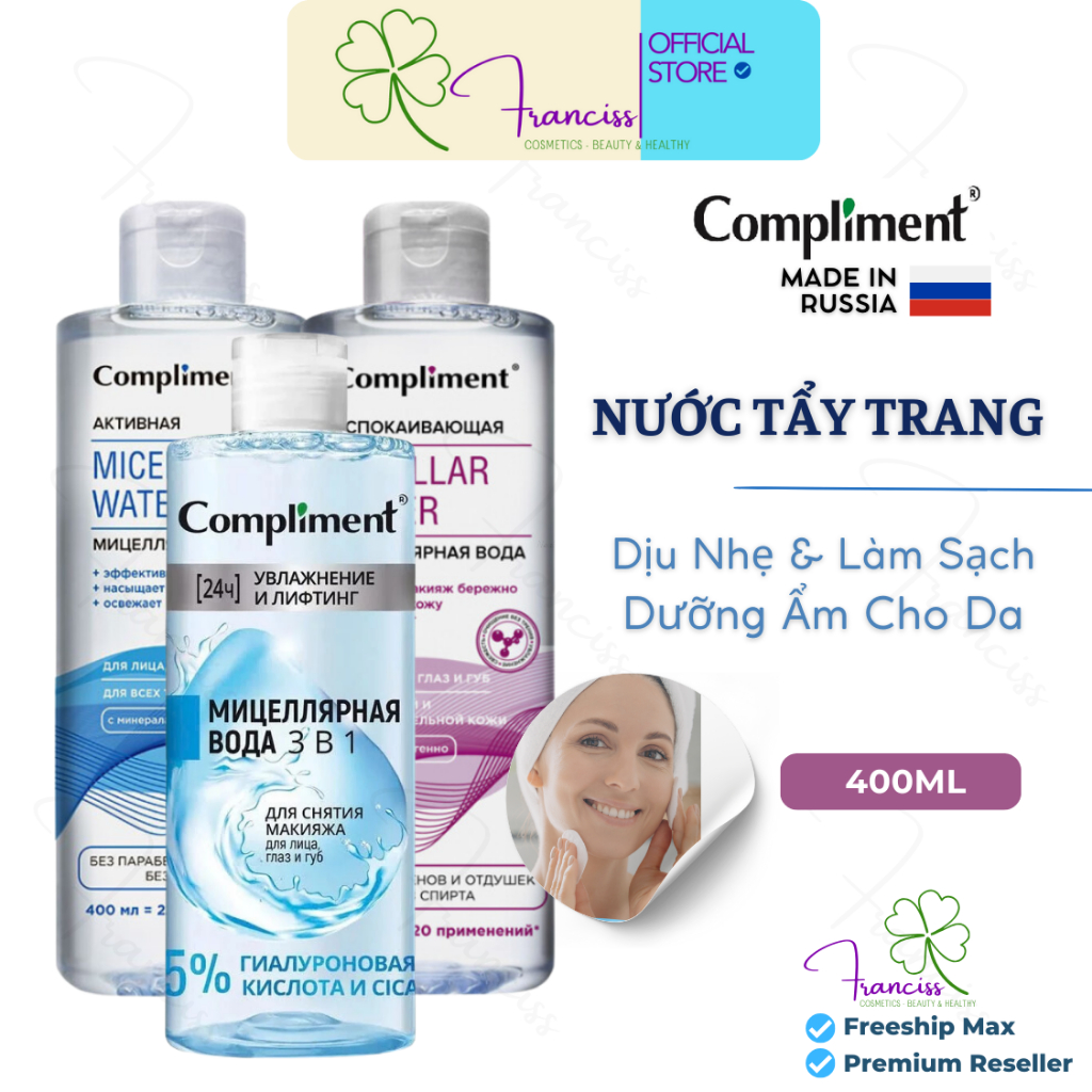 Nước Tẩy Trang Compliment Micellar Water Dịu Nhẹ, Sạch Sâu Dành Cho Mọi ...