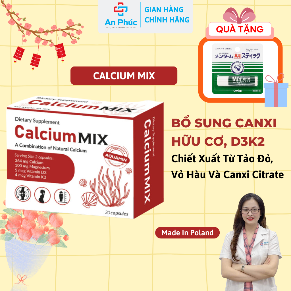 [SHOPEE LIVE] Canxi Hữu Cơ CALCIUM MIX Bổ Sung Canxi, D3K2 Và Các ...