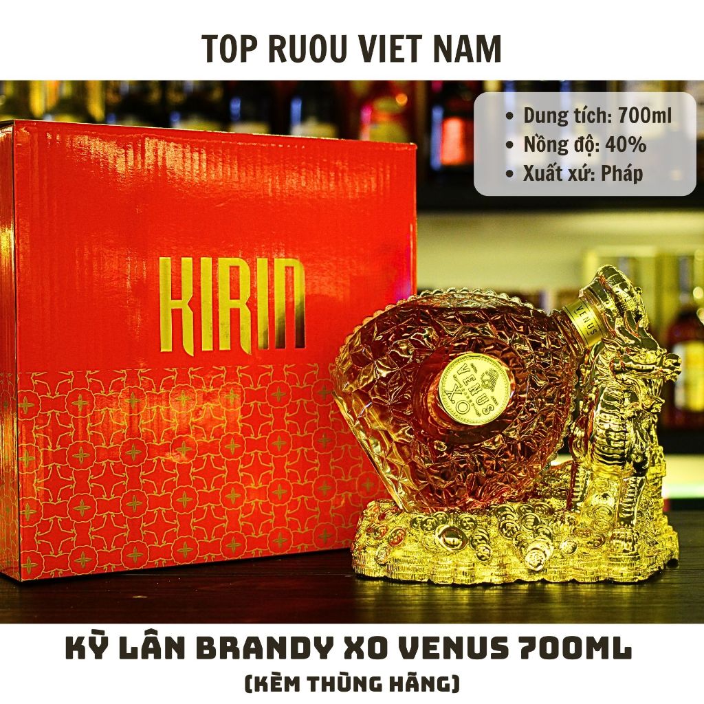 [Chính Hãng] Brandy XO Pháp Venus - Janus - Kệ Kỳ Lân - Kệ Thần Rắn ...