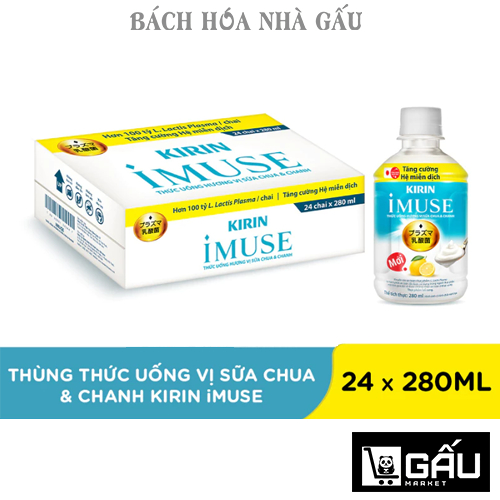 Thùng 24 Chai Nước Uống Kirin Imuse Vị Sữa Chua Và Chanh 280ml | Shopee Việt Nam